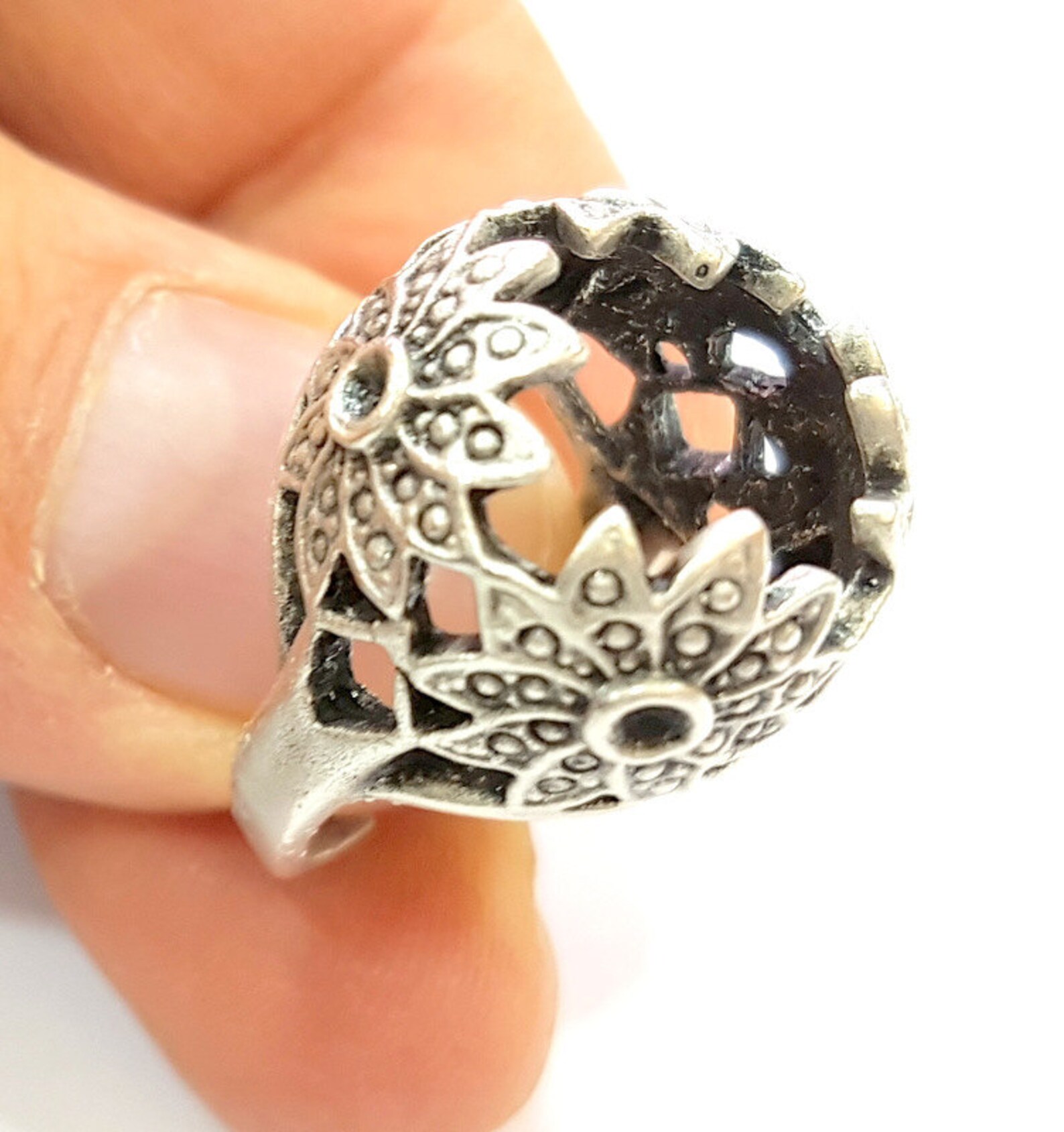 Silver Ring Blank Ring Settings Ring Bezel Base Cabochon | Etsy