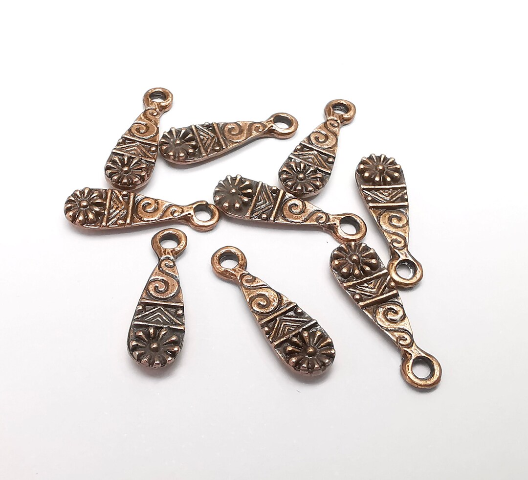 Copper Charms, Boho Charms, Baroque Charms, Ethnic Earring Charms ...