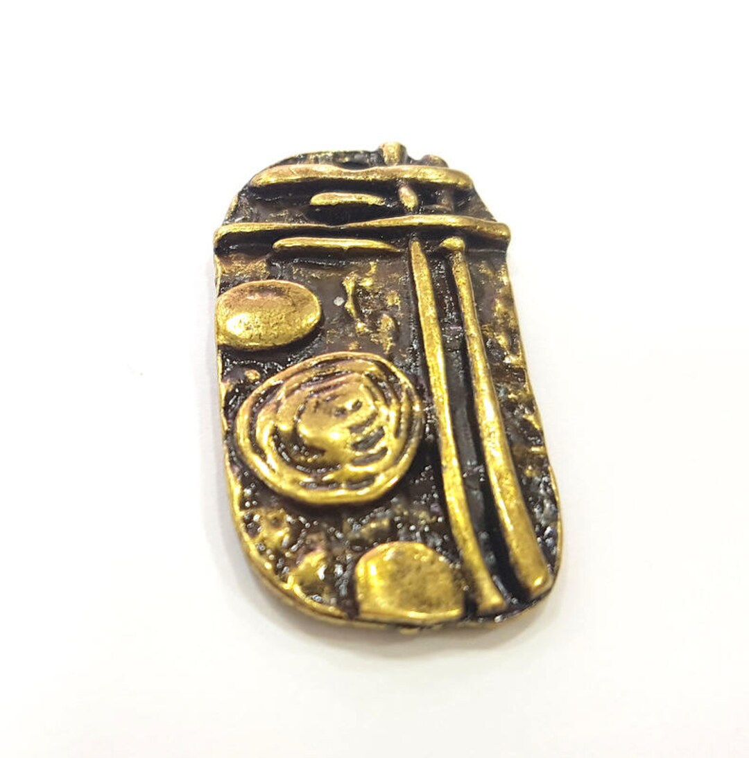 2 Antique Bronze Charms Antique Brass Charm (36x19mm) G7365 - Etsy