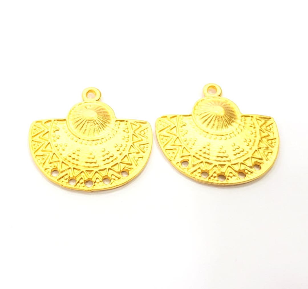 2 Gold Charm Gold Plated Charms (29x29mm) G9931 - Etsy