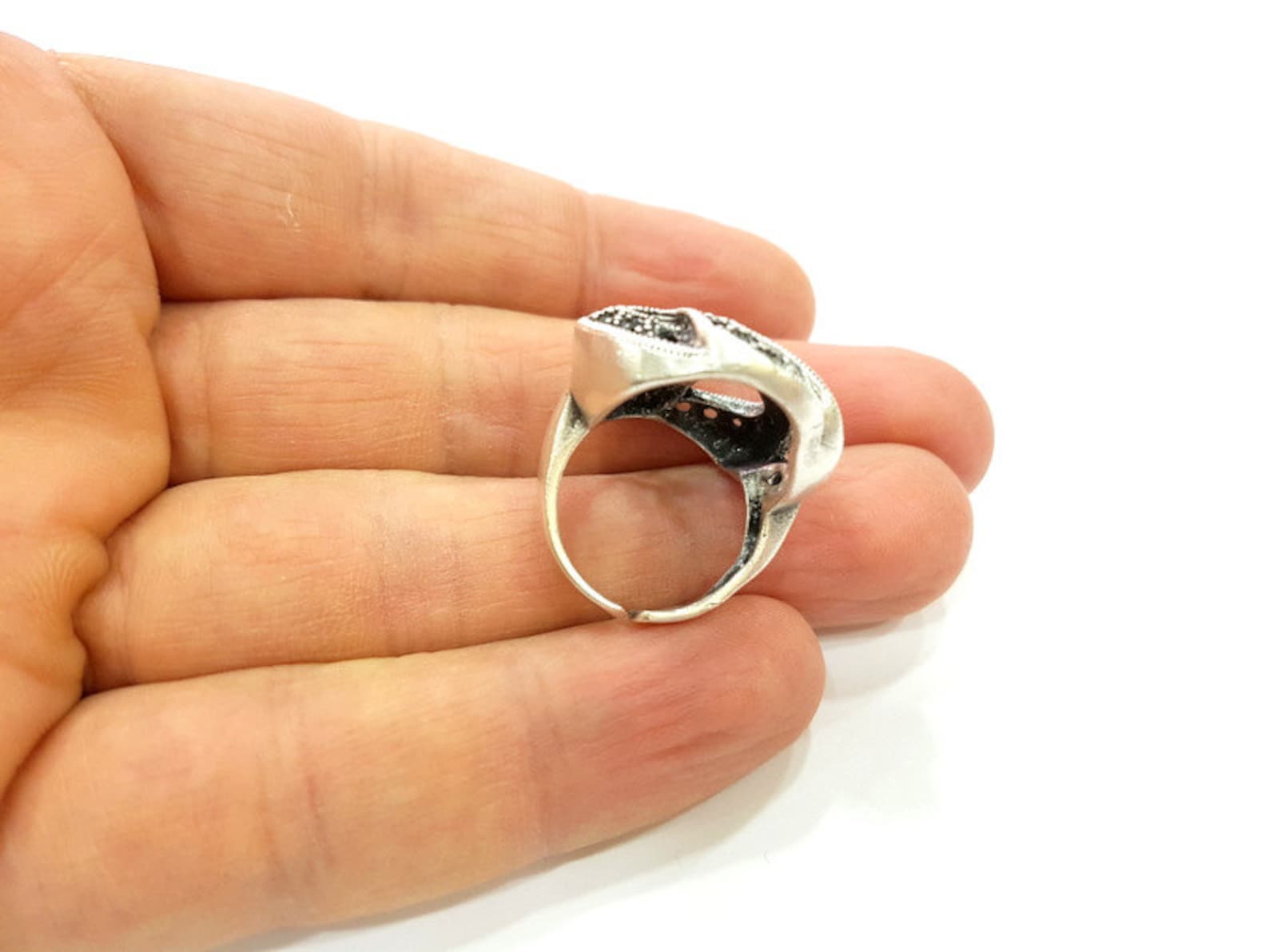 Silver Ring Blank Ring Settings Ring Bezel Base Cabochon Mountings ...