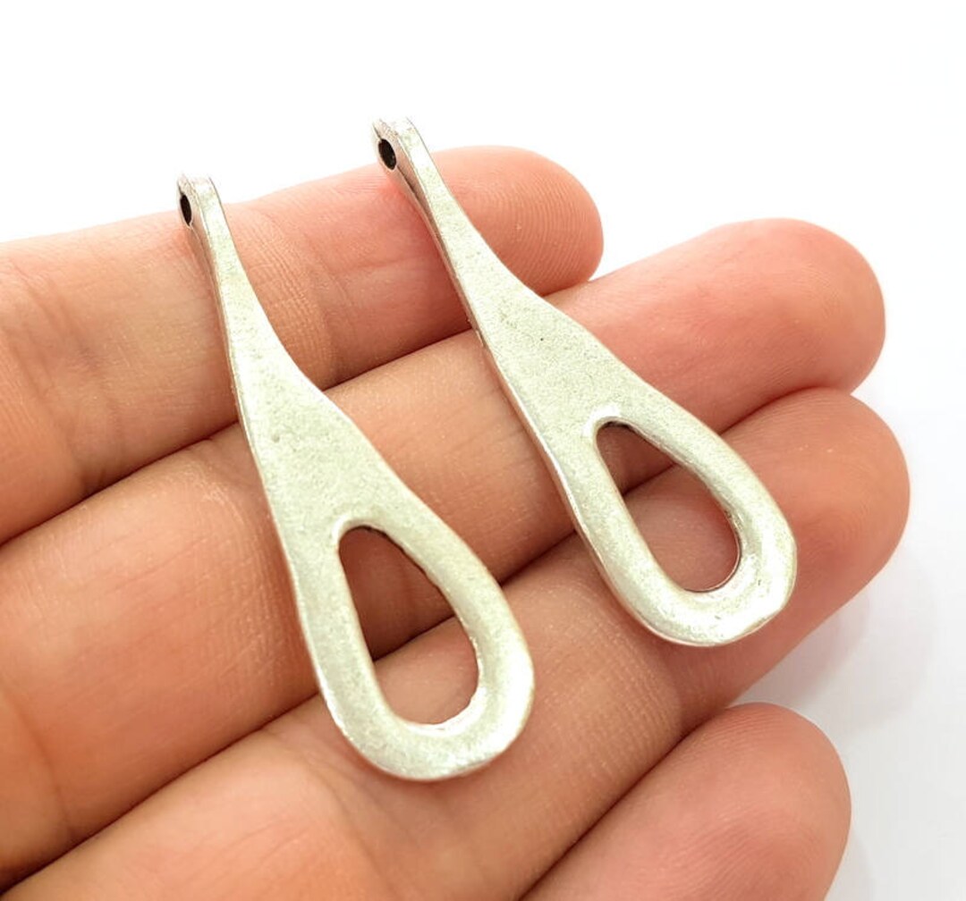 Silver Pendant Antique Silver Plated Pendants (47x14mm) G8846 - Etsy