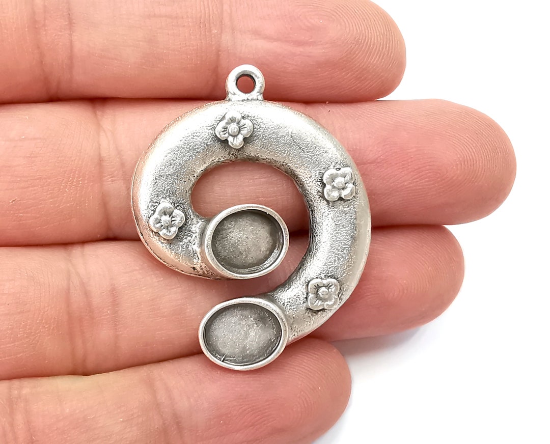 Flower Bezel, Worm Resin Blank, Inlay Mounting, Mosaic Frame Cabochon ...