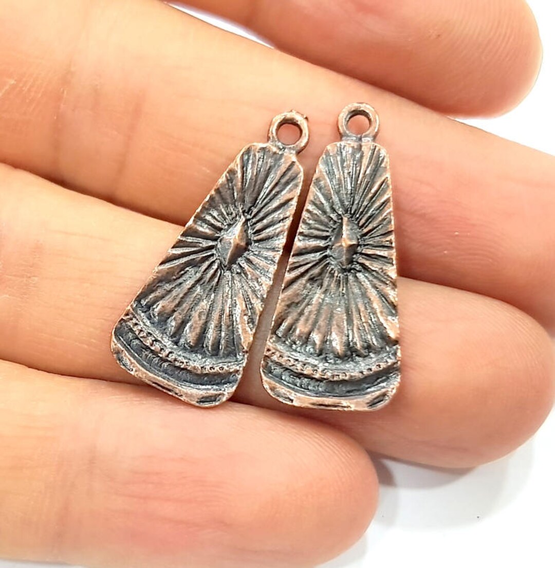 Copper Charm Antique Copper Charm Antique Copper Plated Metal (28x12mm ...