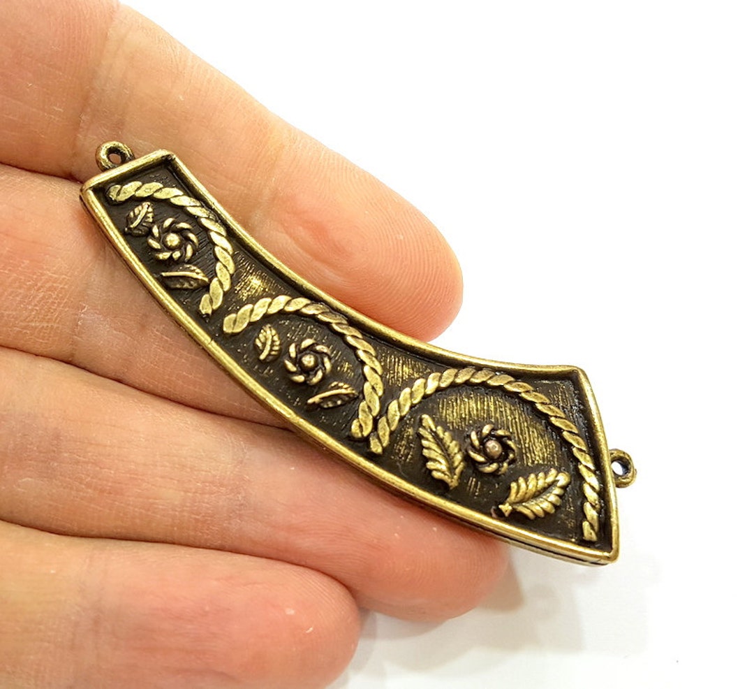 Antique Bronze Pendant Connector (68x22mm) G7197 - Etsy