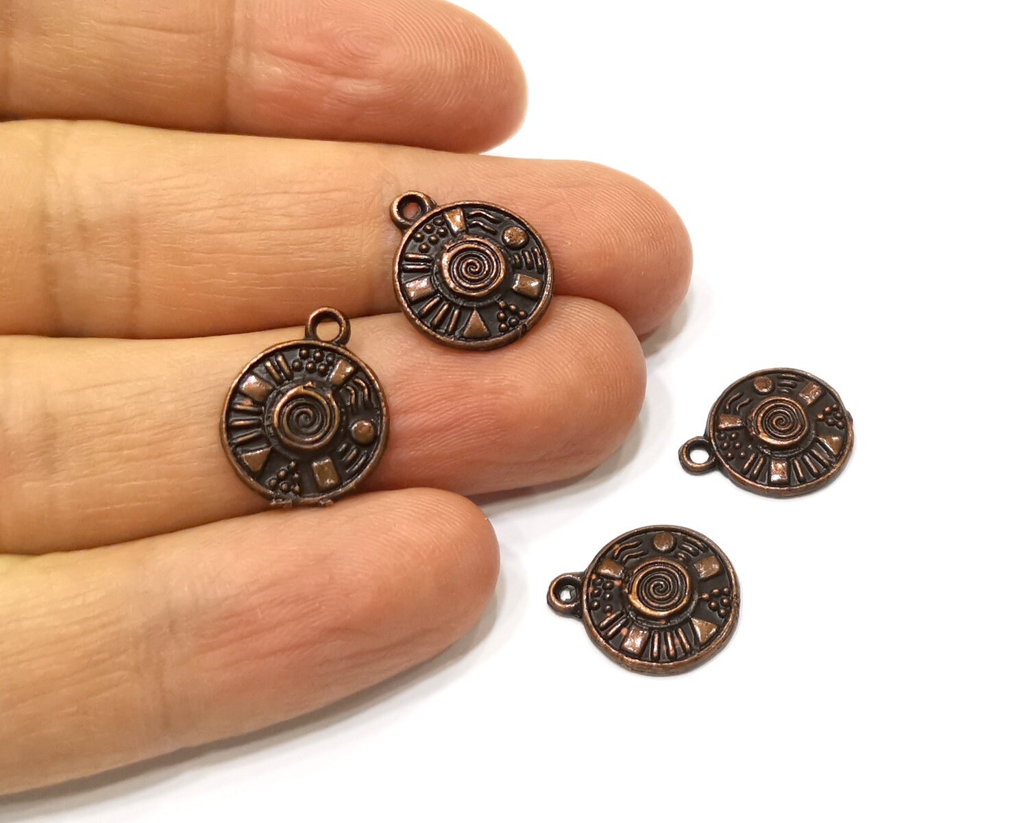 10 Copper Charm Antique Copper Charm 16x14mm G17568 - Etsy