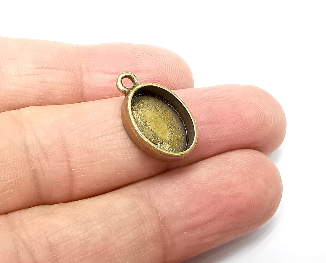 Oval Pendant Blanks, Resin Bezel Bases, Mosaic Mountings, Dry Flower ...