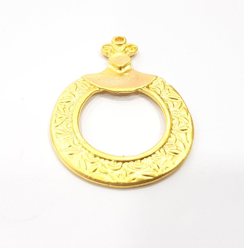 Gold Pendant Gold Plated Metal 55x41mm G16360 - Etsy