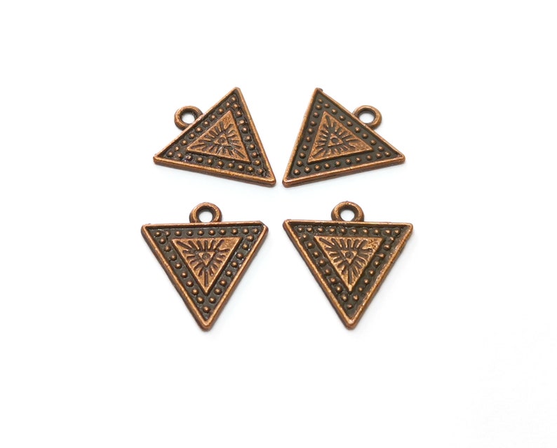10 Copper Charms Antique Copper Plated Charms 18x17mm G18907 - Etsy