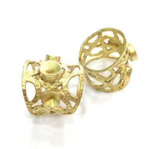 Raw Brass Adjustable Ring (4mm and 5mm Blank) , Bezel Settings,cabochon ...