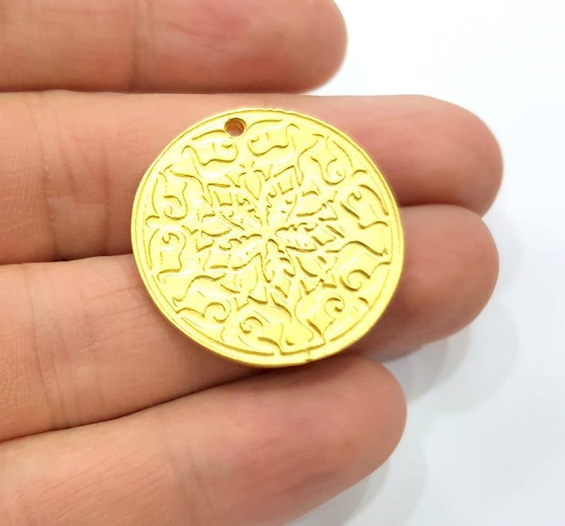 Gold Charms Gold Plated Metal 30mm G11691 - Etsy