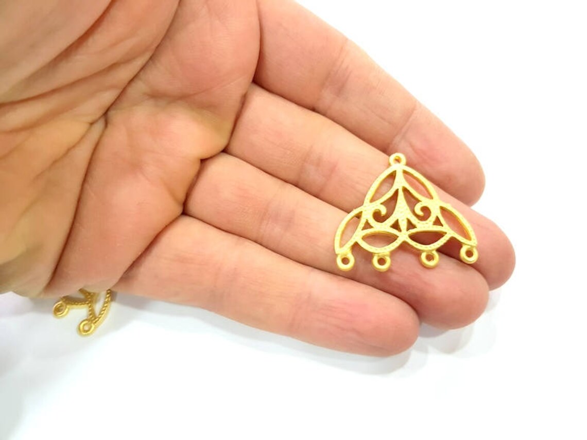 2 Gold Connector Gold Plated Metal 31x28mm G11325 - Etsy