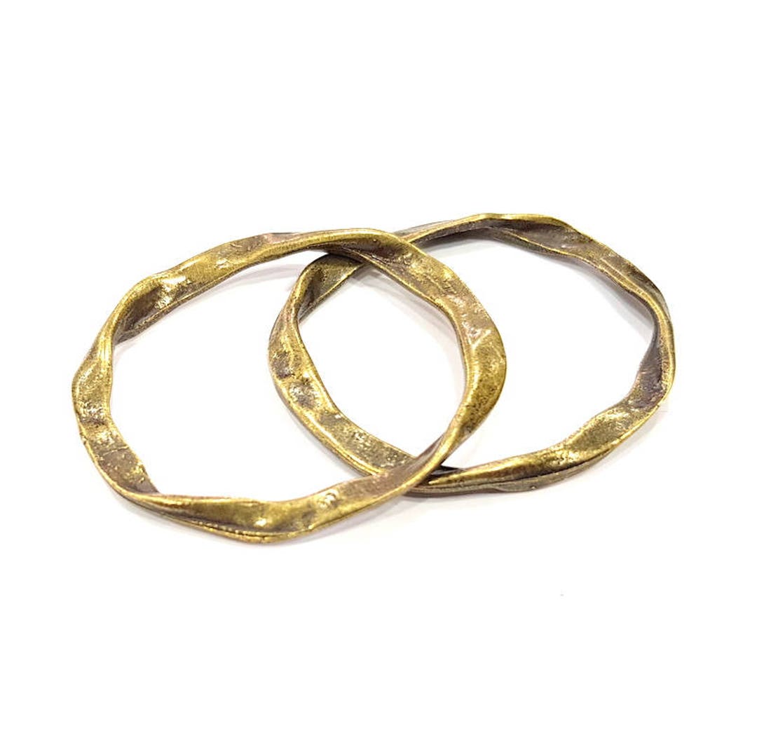 2 Curved Circle Connector Antique Bronze Connector Antique Bronze ...