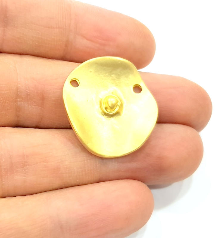 2 Curved Plate Charm Gold Charm Gold Plated Metal (25mm) G11051 - Etsy