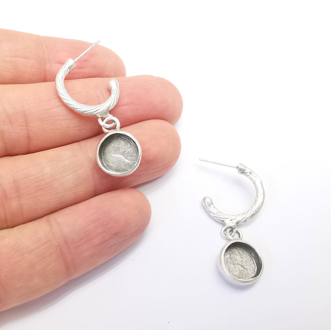 Earring Stud Base, Earring Blank, Ear Settings Resin Bezel, Cabochon ...