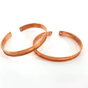 Raw Copper Bracelet Blanks Real Copper Cuff Blanks Adjustable Bracelet ...