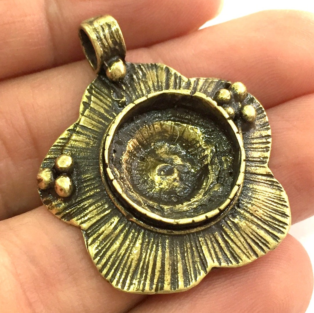 Antique Bronze Brass Blank (16mm Blank) , Mountings G5453 - Etsy