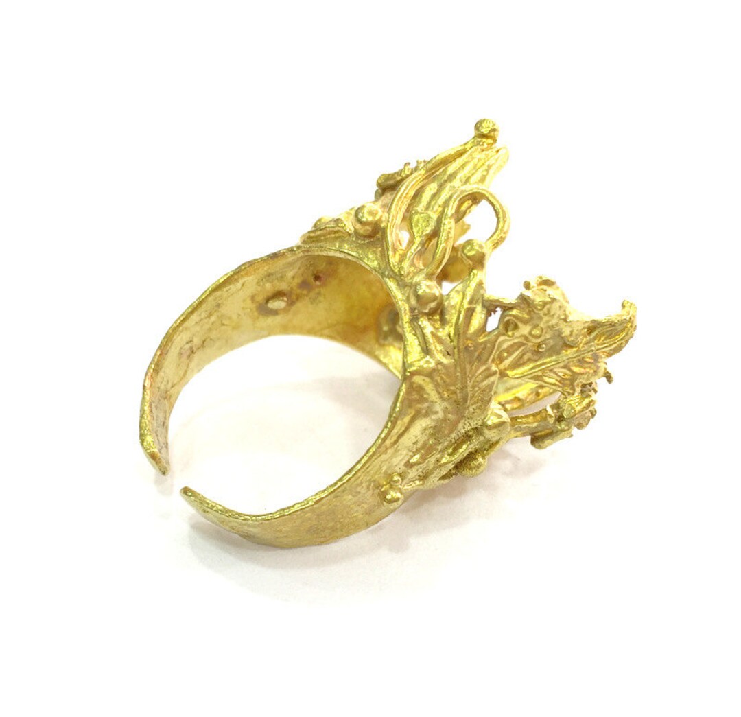 Raw Brass Adjustable Ring (18mm Blank), Bezel Settings,cabochon Base ...