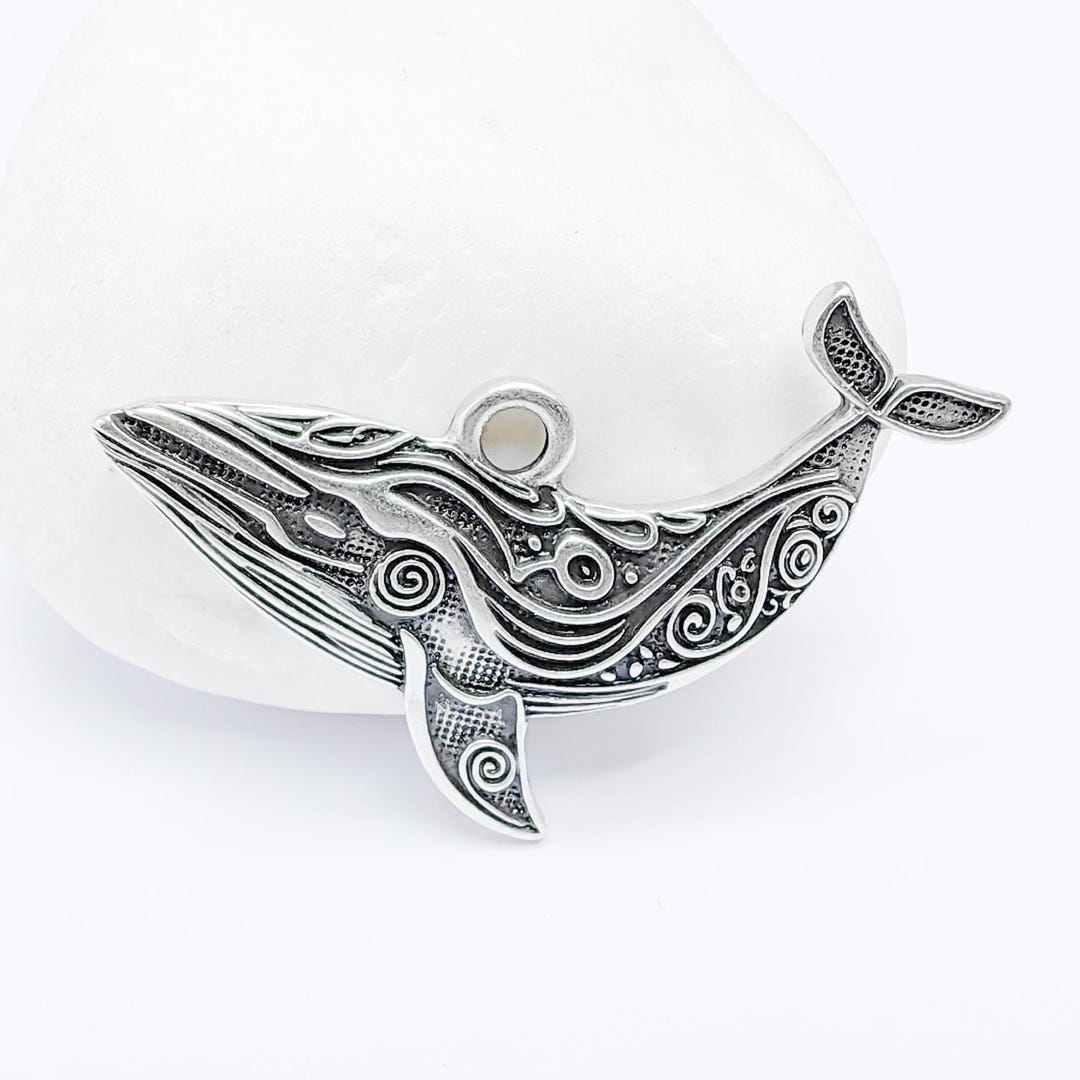 Whale Charm, Whale Pendant, Nautical Boho Charm, Earring Charms, Ocean ...