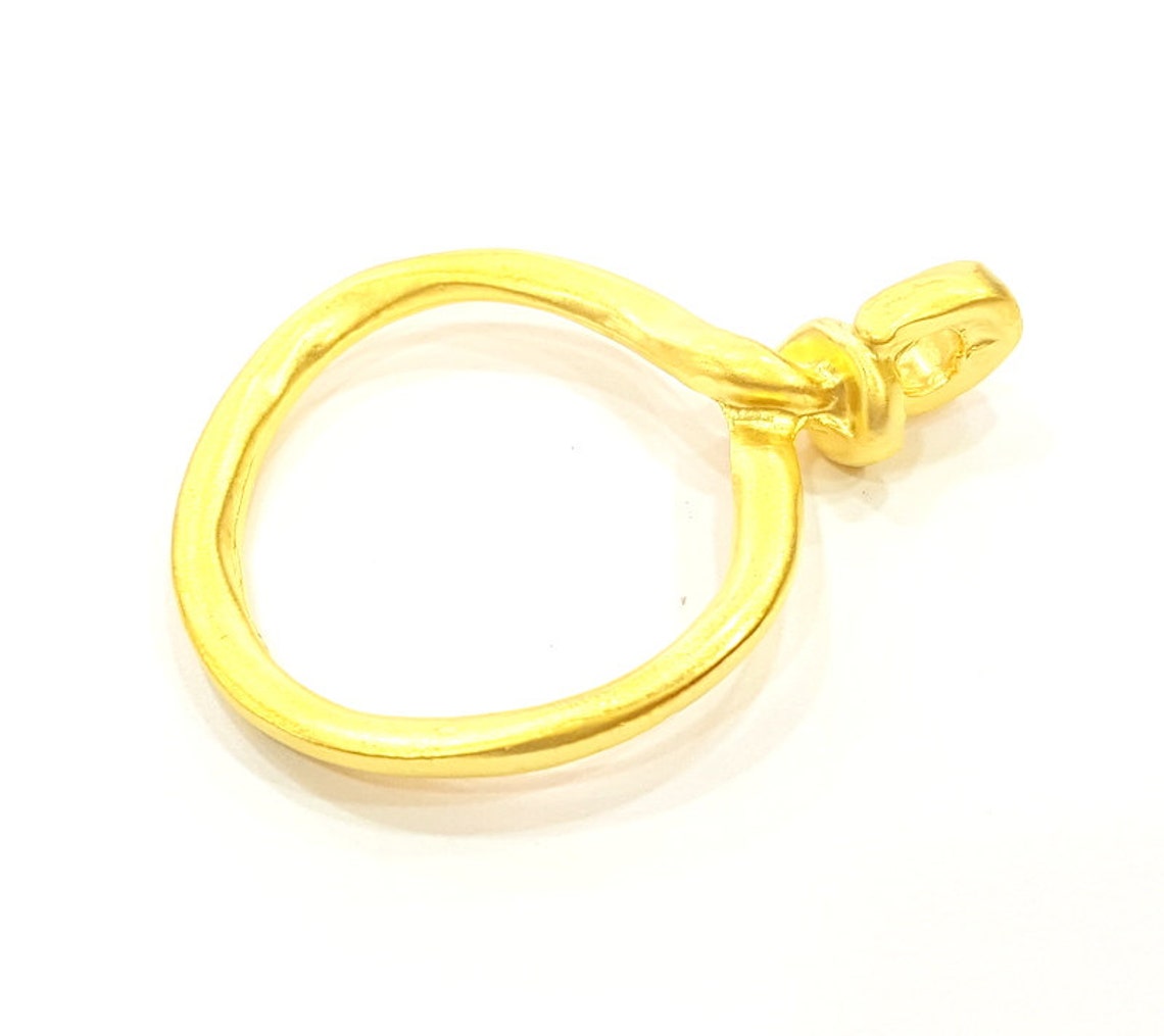 Gold Pendant Gold Plated Connector Pendant (43x31mm) G6845 - Etsy