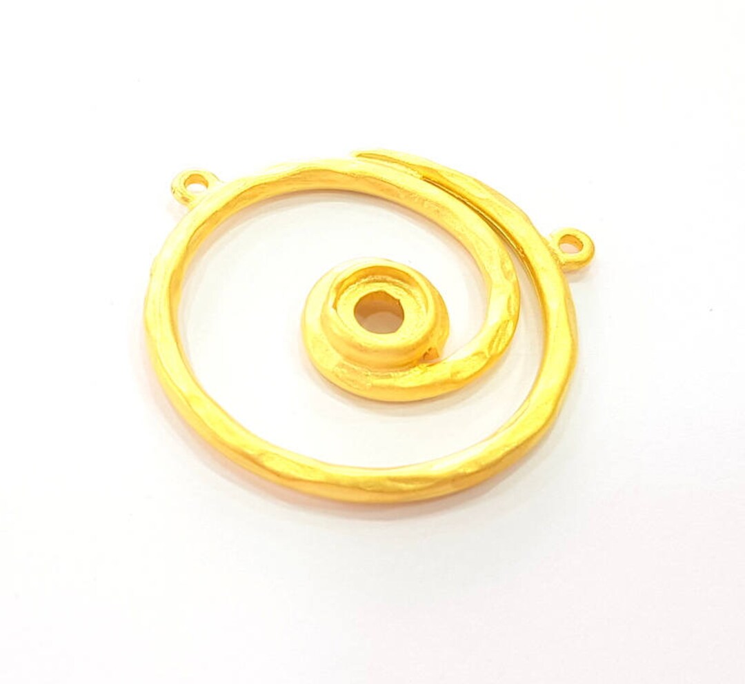 Gold Pendant Connector Gold Plated Pendant 36mm G8272 - Etsy