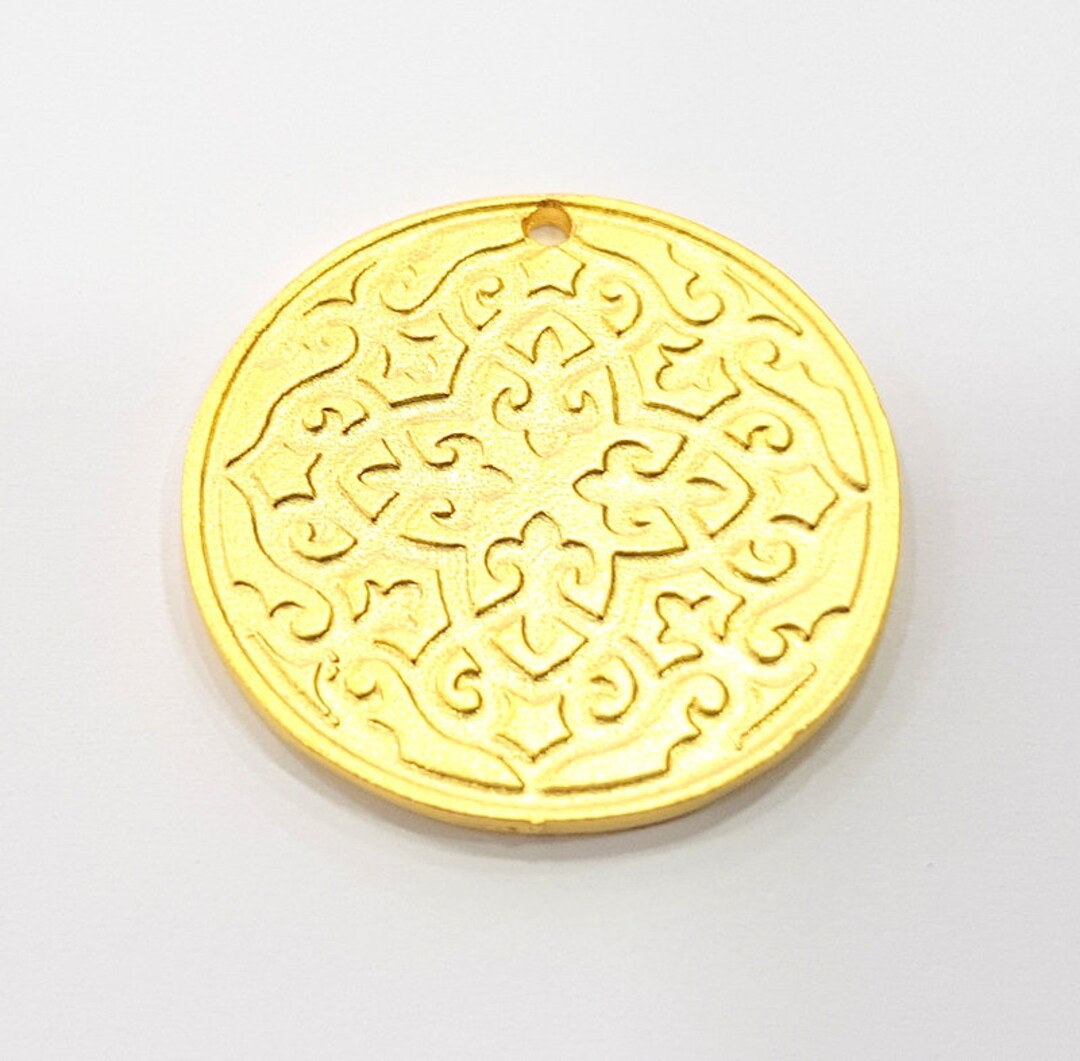 Gold Charms Gold Plated Metal (30mm) G11714 - Etsy