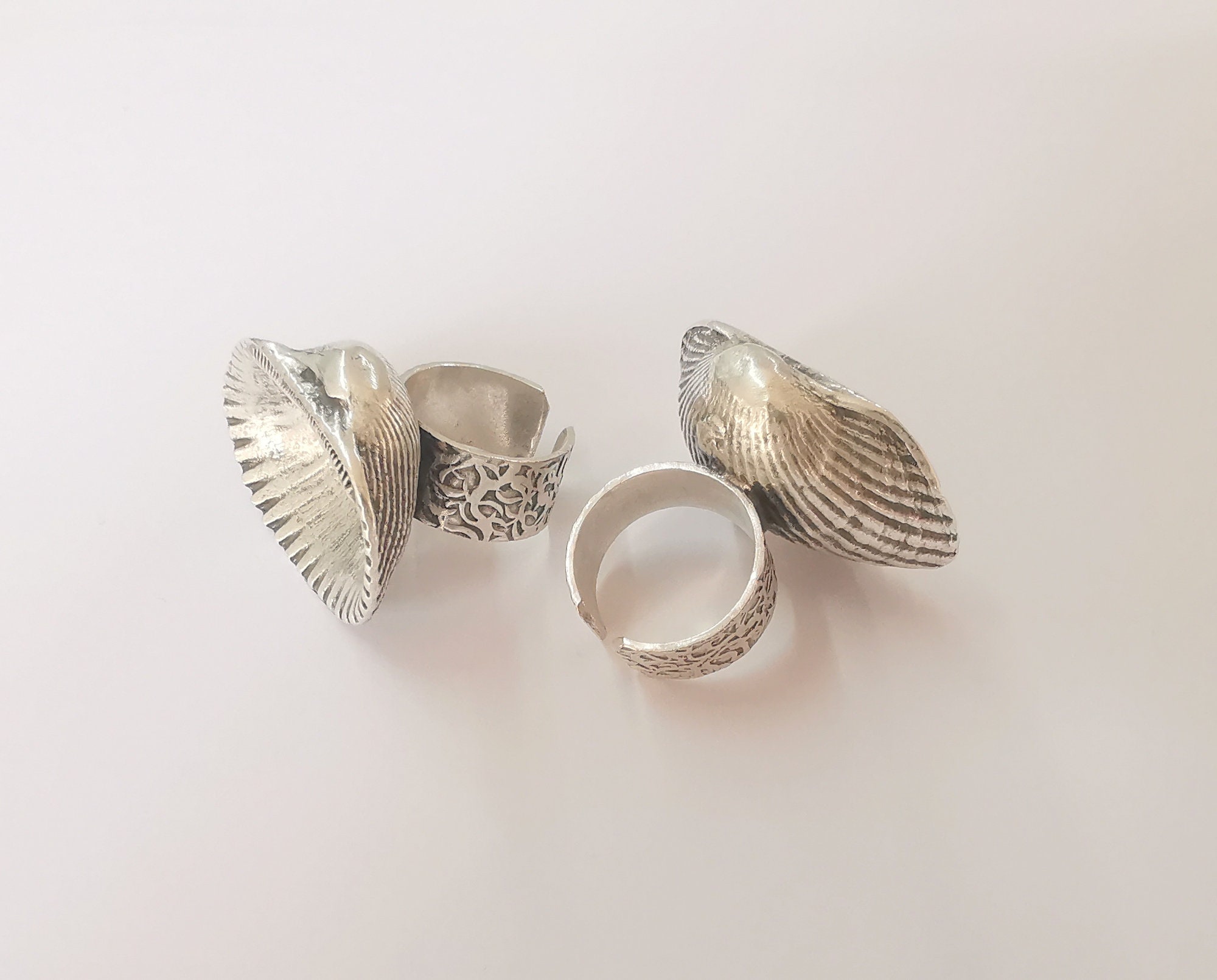Oyster Shell Ring Blank Base Setting Resin Bezel Inlay Ring Backs ...