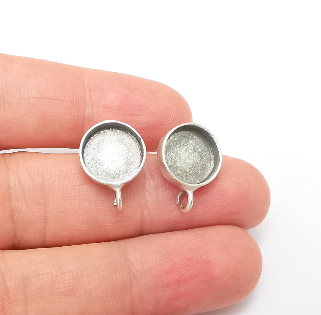 Earring Stud Base Blank With Loop, Earring Post, Ear Setting Resin ...
