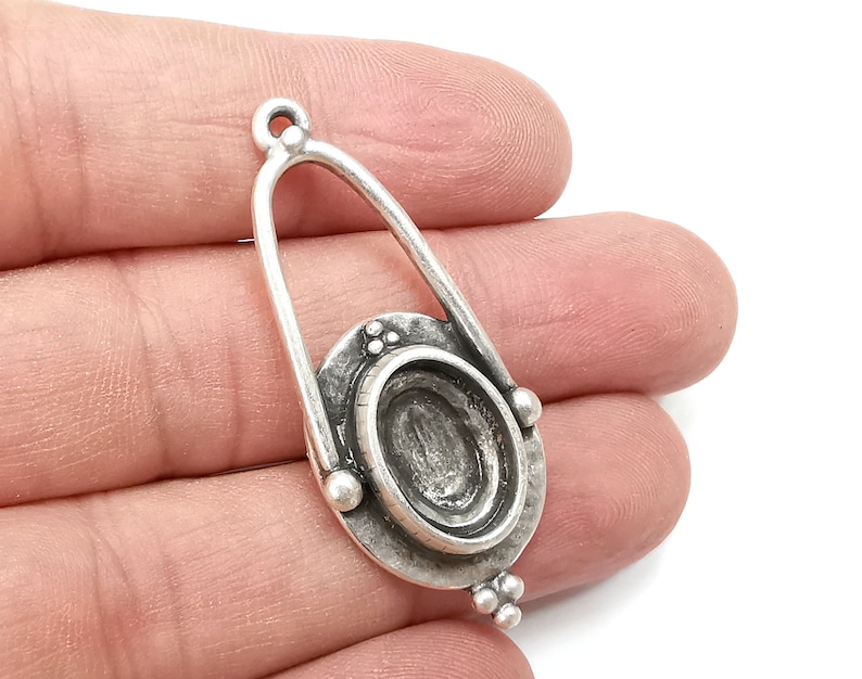 Unique Charms Pendant Bezels Resin Blank Inlay Mountings - Etsy