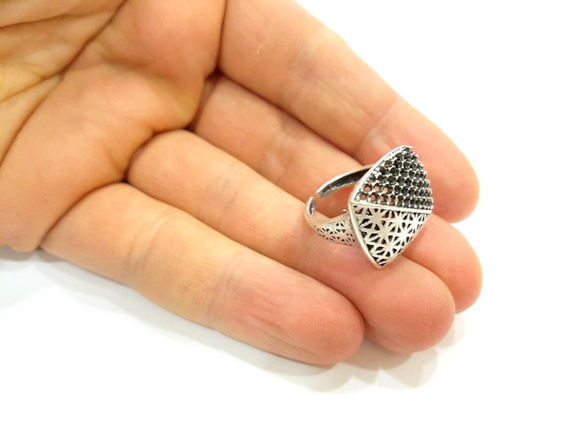 Silver Ring Blank Ring Settings Ring Bezel Base Cabochon Mountings ...