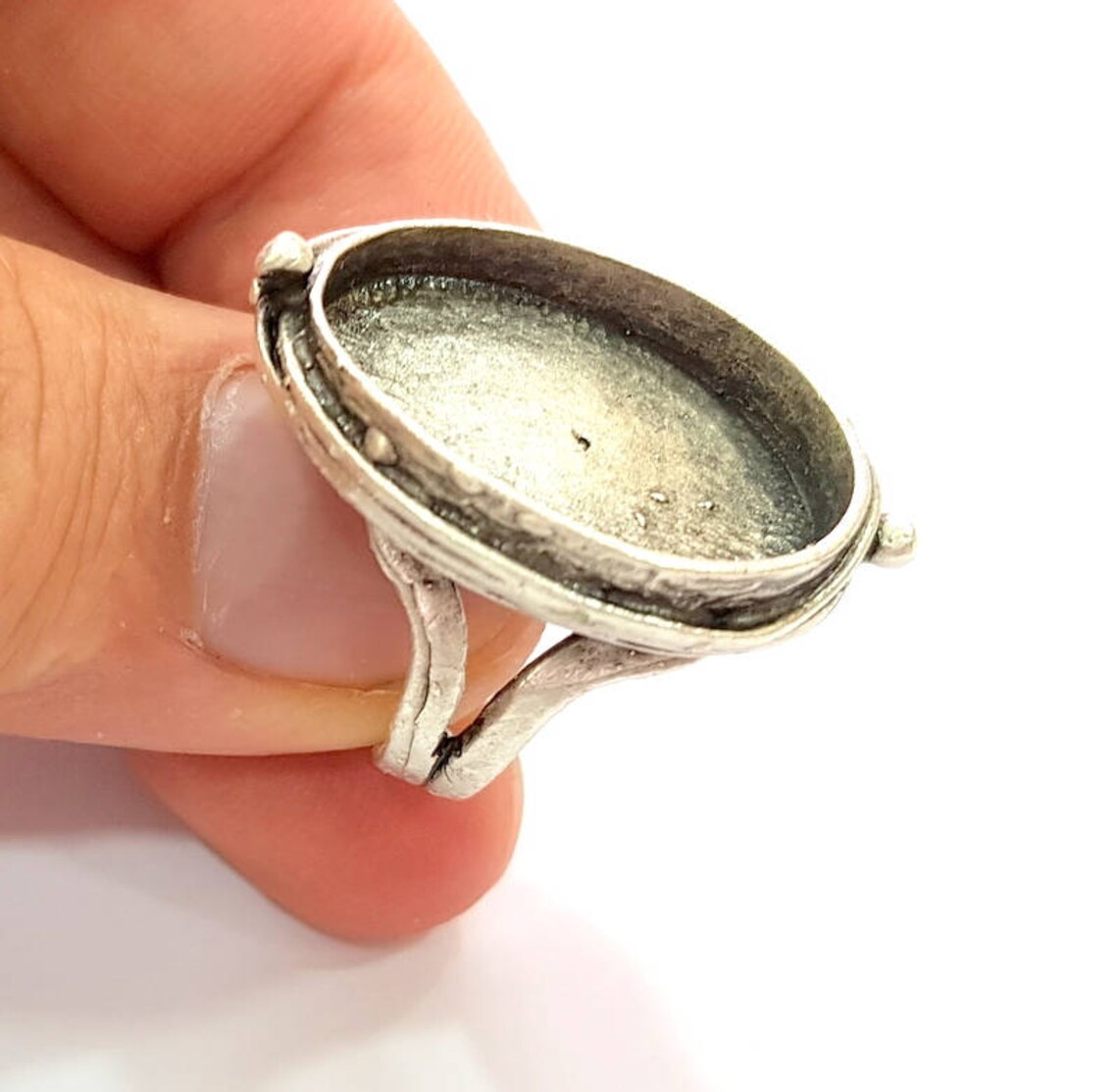 Silver Ring Blank Base Bezel Settings Cabochon Base Mountings - Etsy