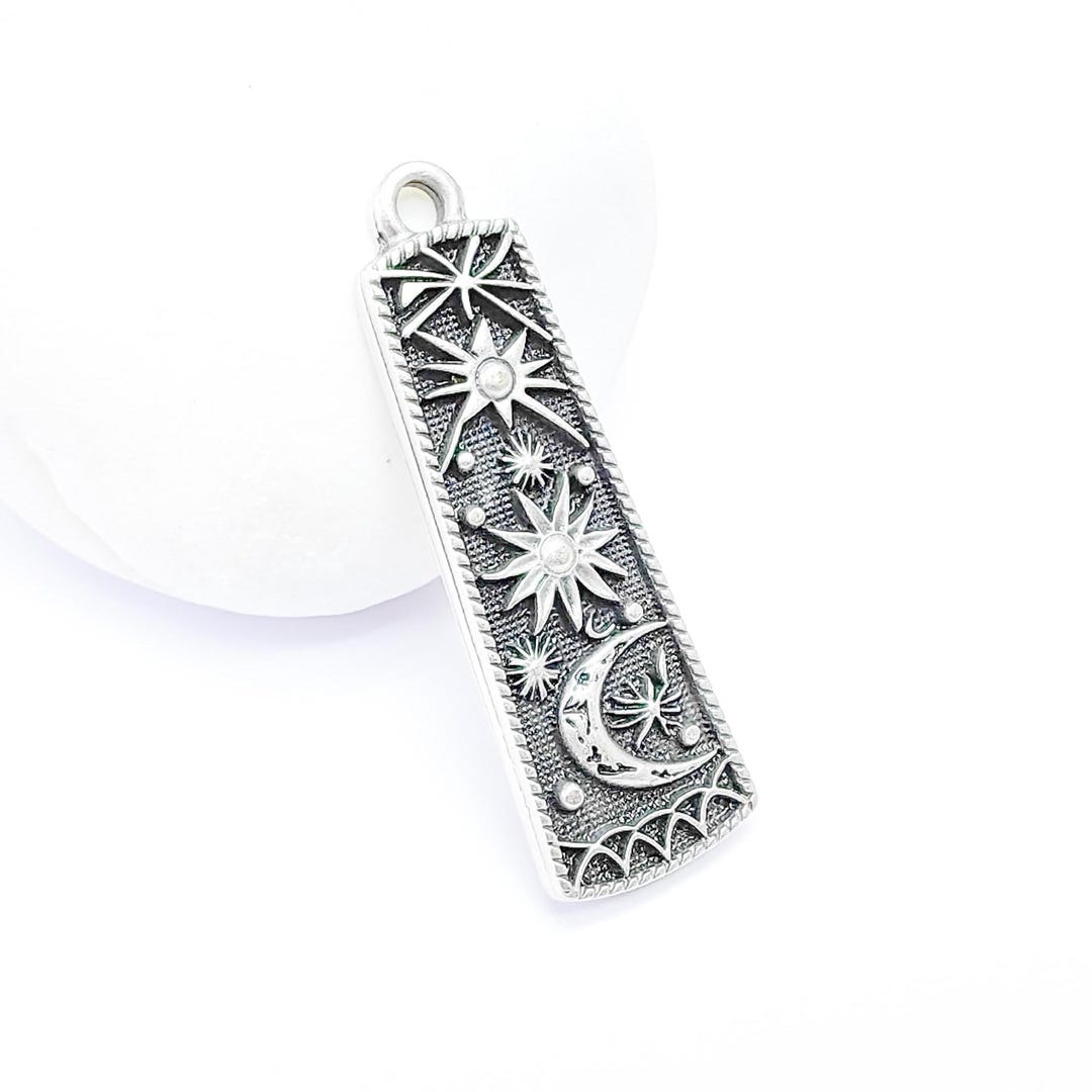Celestial Moon and Stars Charms, Mystical Sky Charm, Cosmic Earring ...