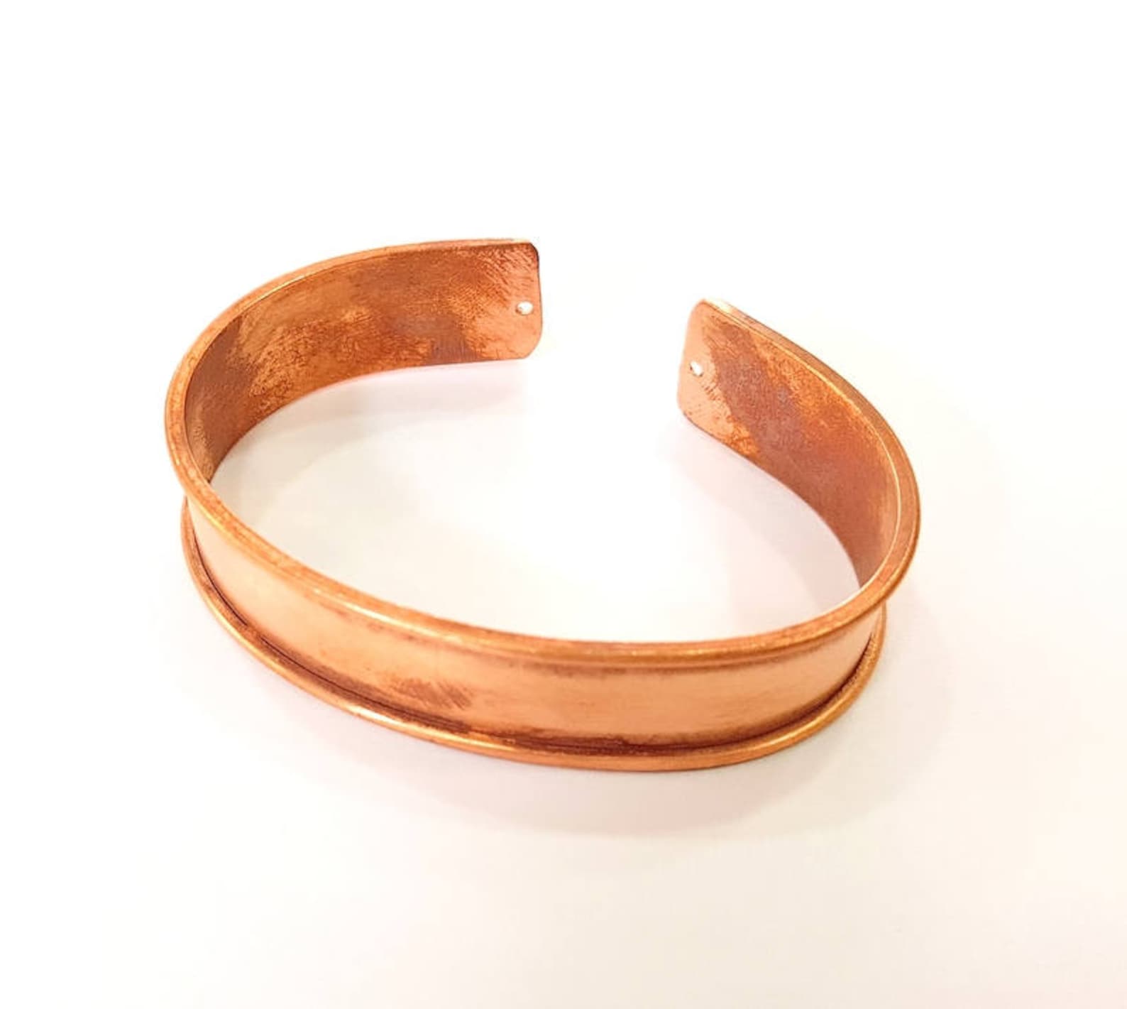 2 Raw Copper Bracelet Blanks Real Copper Cuff Blanks | Etsy