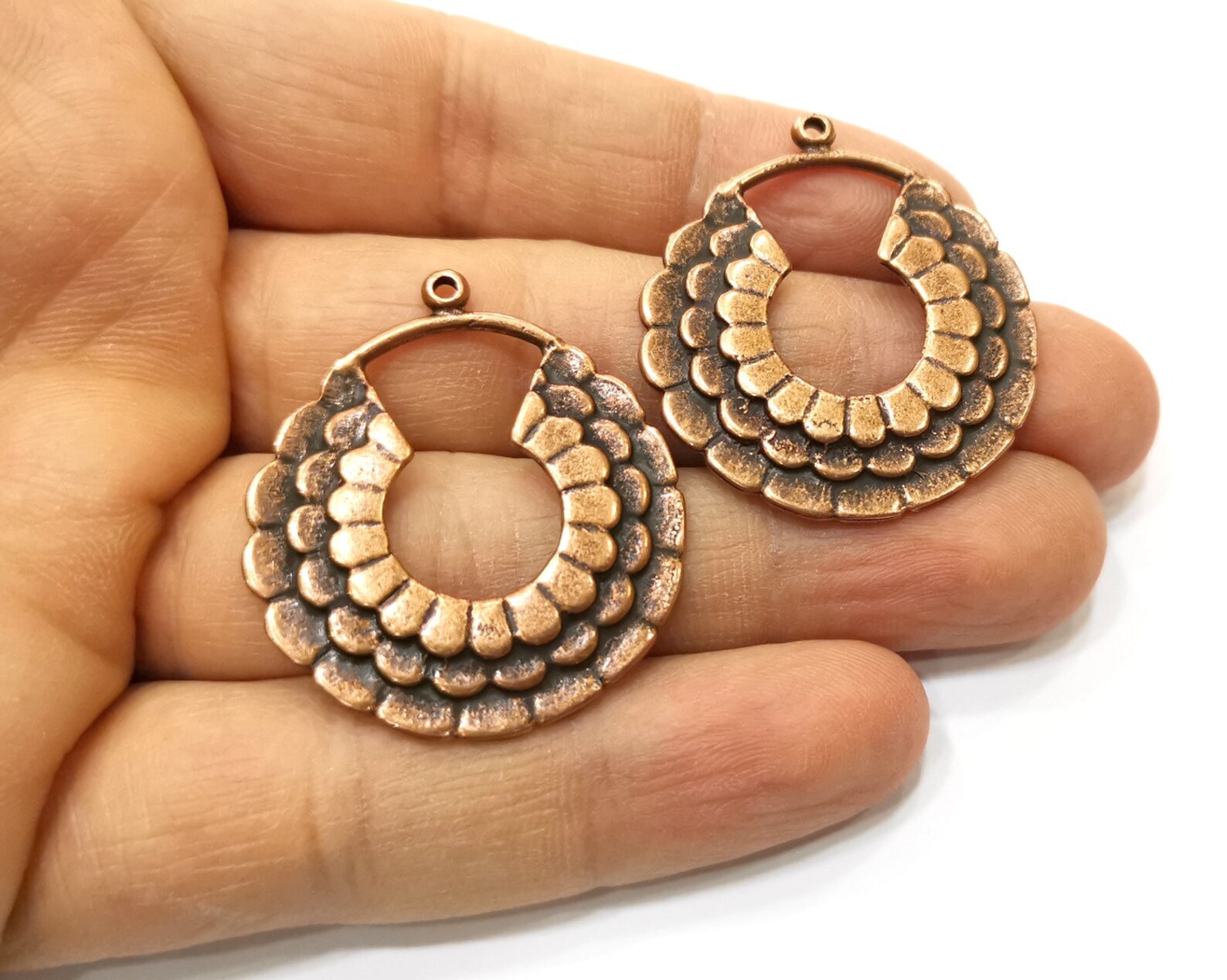 2 Copper Charm Antique Copper Charm 38x34mm G17658 - Etsy