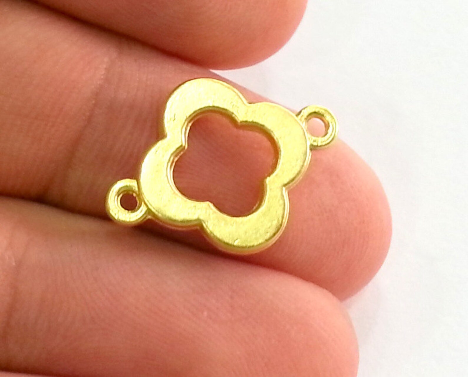 4 Gold Connector Charms Gold Plated Metal 4 Pcs 20x15 Mm - Etsy