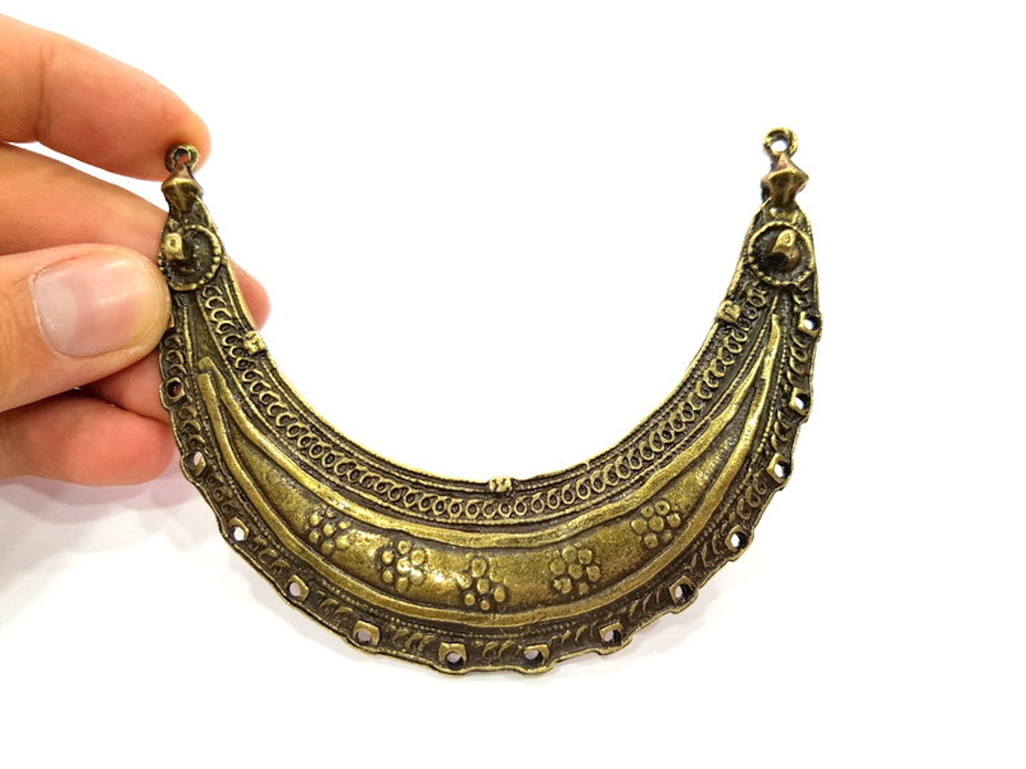 Antique Bronze Collar Pendant Connector Necklace Bar - Etsy