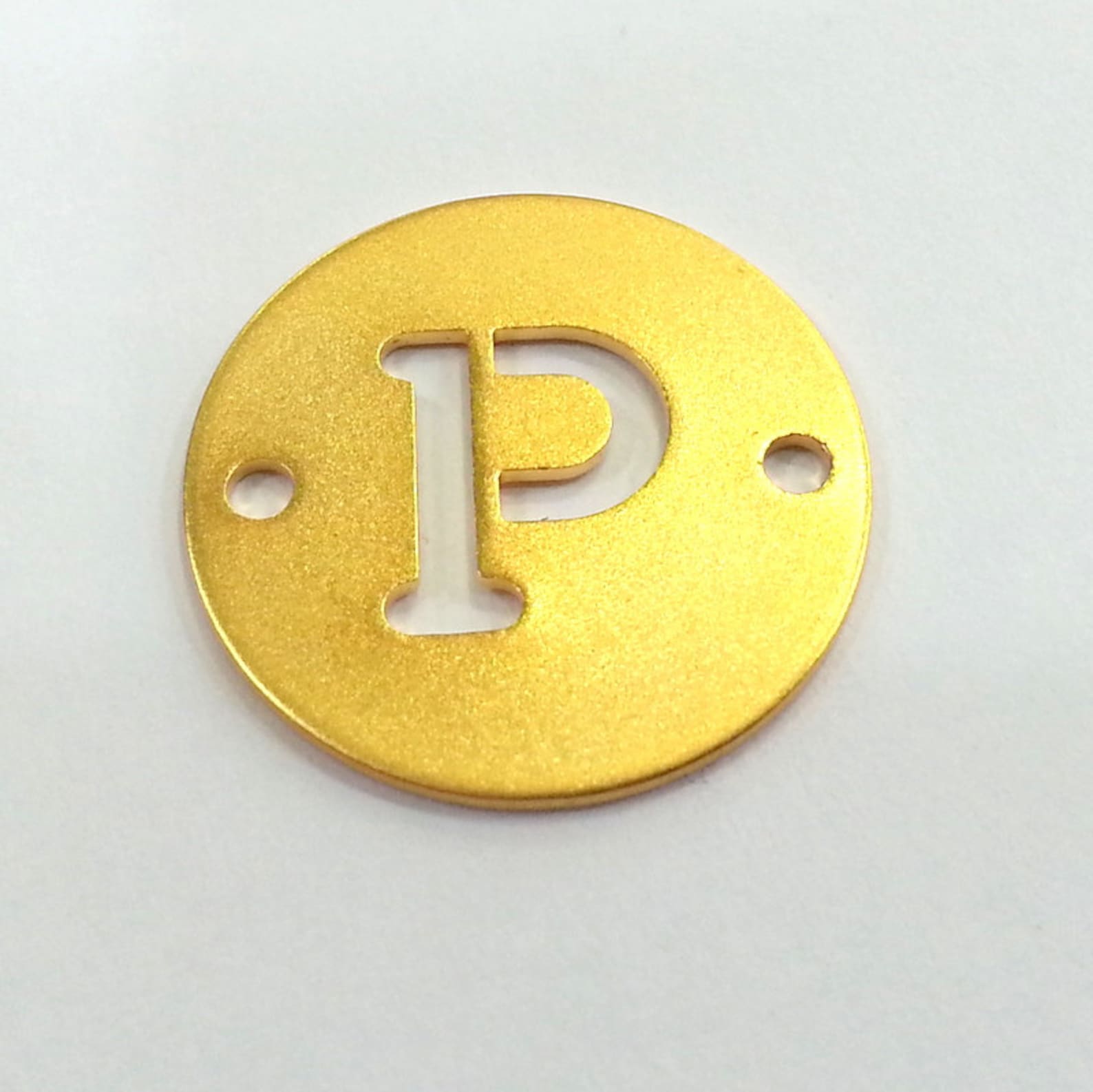 Initials Letter P Charm Gold Plated Brass G2315 - Etsy