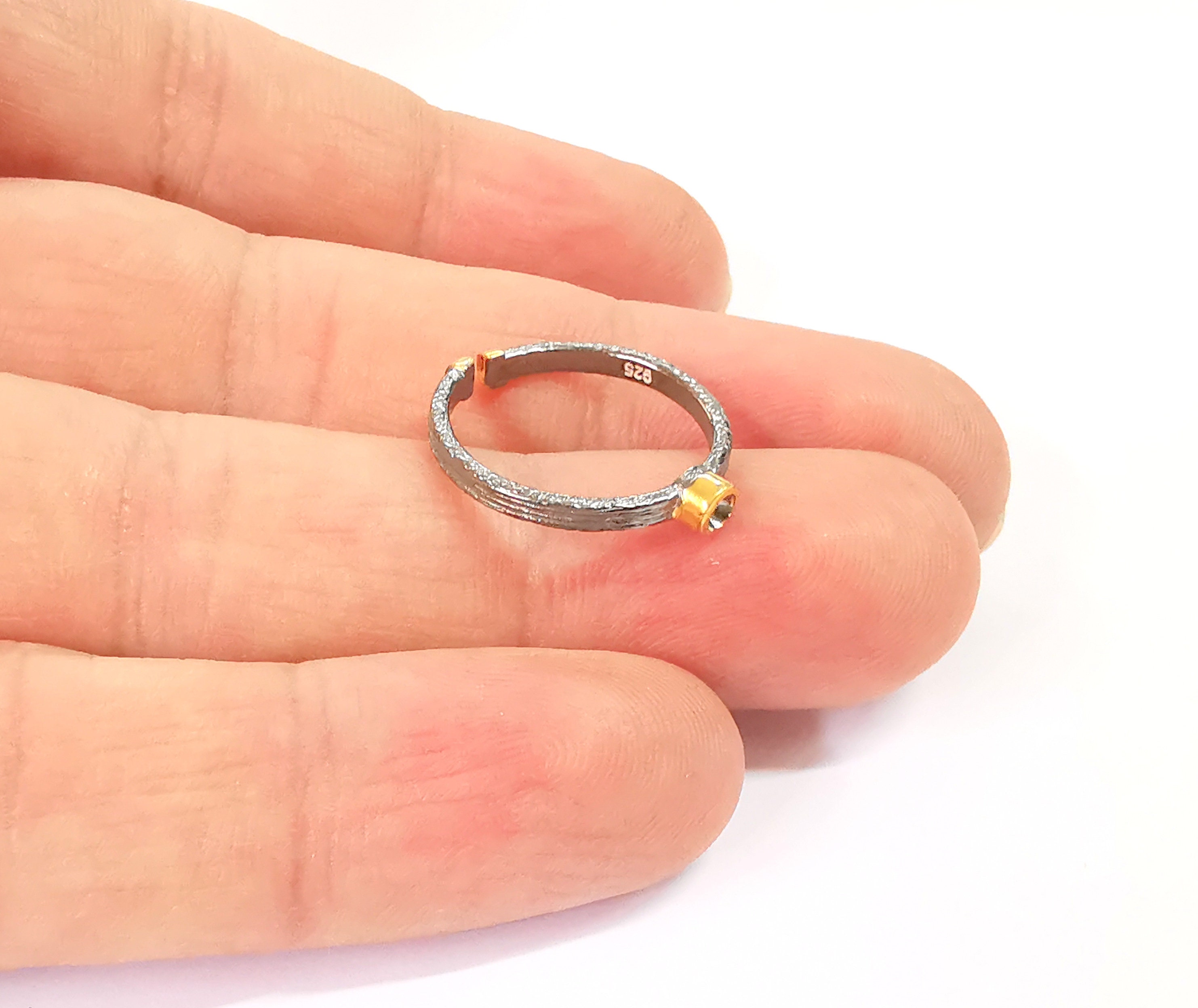 Sterling Silver Ring Blank Bezel Ring Setting 925 Silver | Etsy