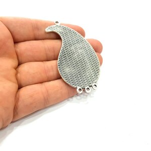 Silver Pendant Antique Silver Plated Pendants (69x37mm) G15861 - Etsy