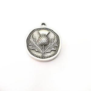 Thistle Charms, Silver Flower Charms, Boho Charms, Earring Charms ...