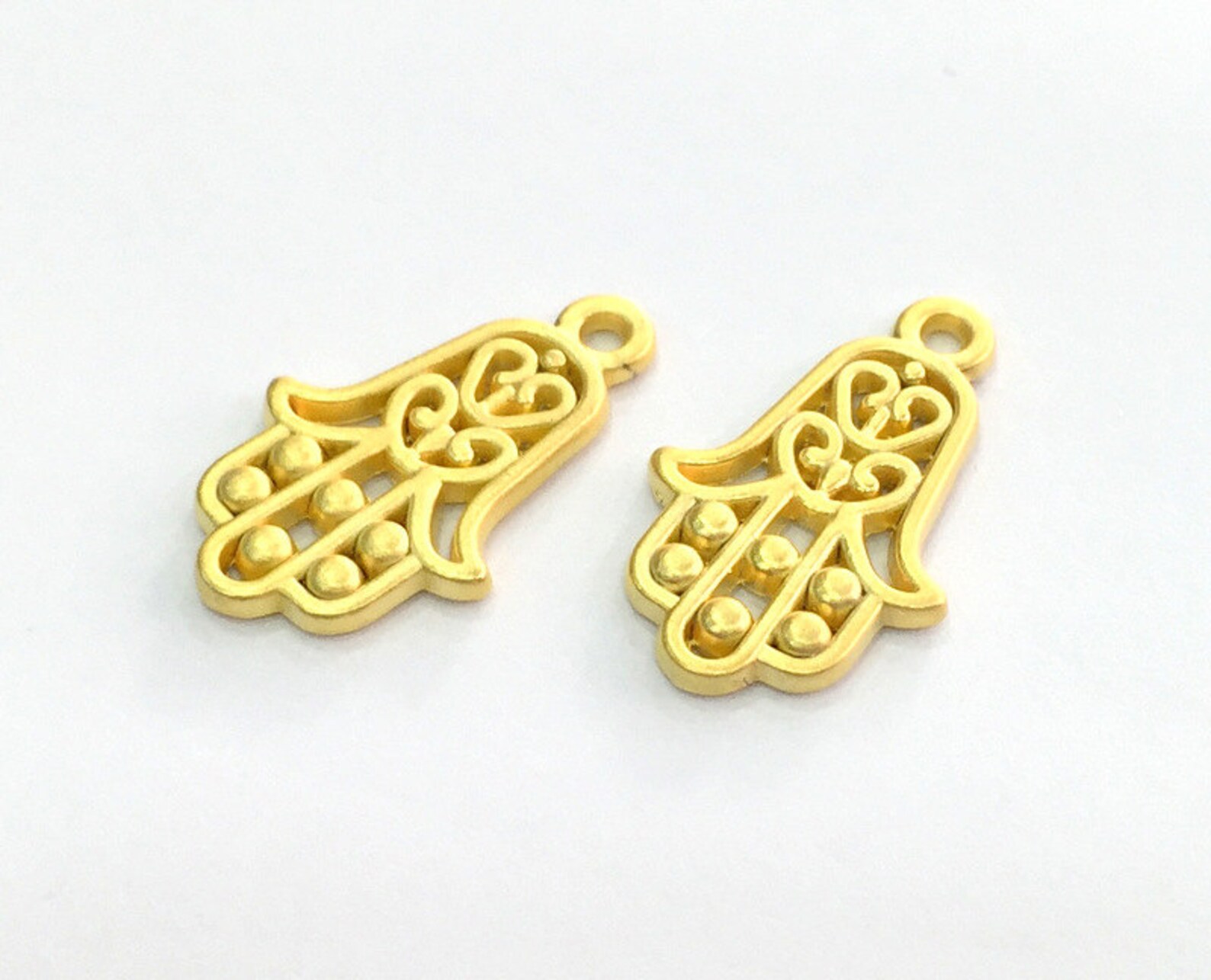 2 Gold Hand Charms Gold Plated Metal 2 Pcs 22x14 mm G3206 | Etsy
