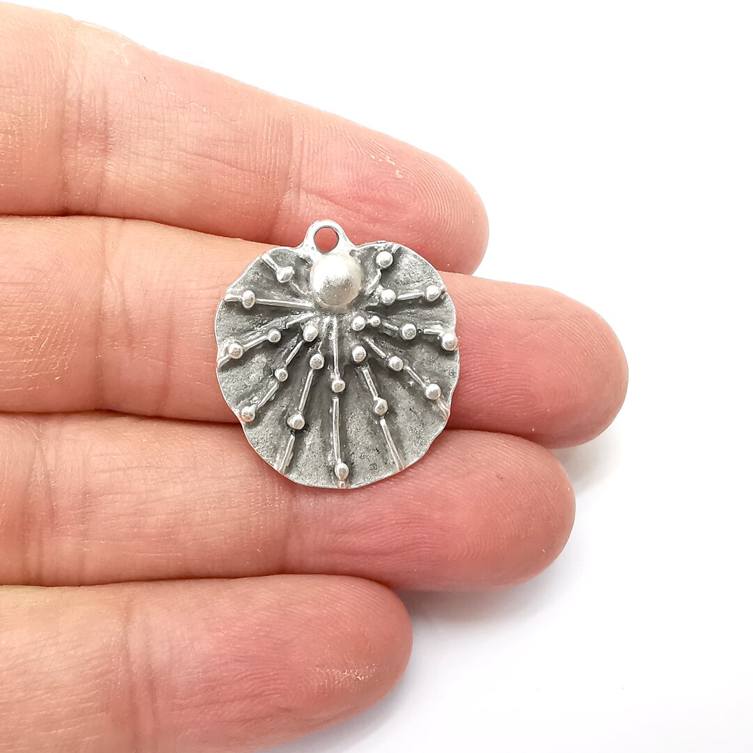 Silver Dangle Charms, Boho Charms, Rustic Charms, Earring Charms ...