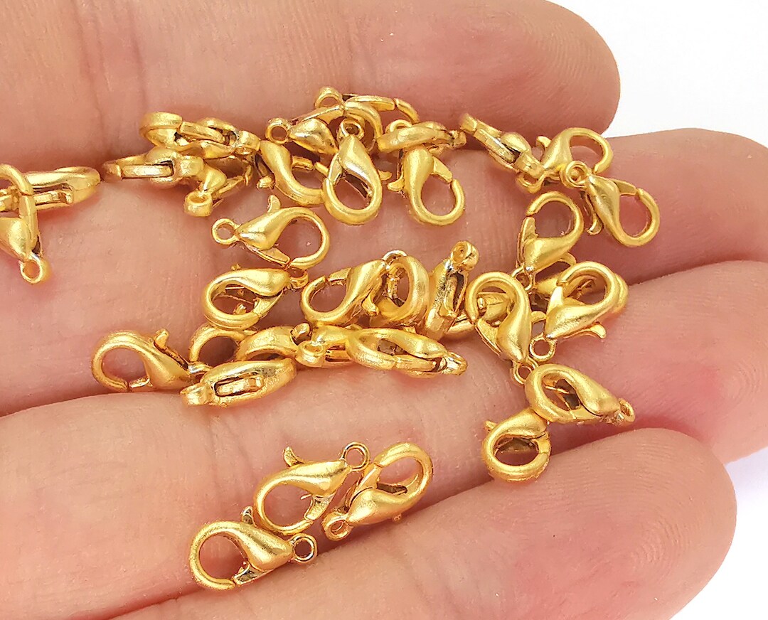 10 Gold Lobster Gold Plated Lobster Clasps Metal (10x6mm) G9822 - Etsy