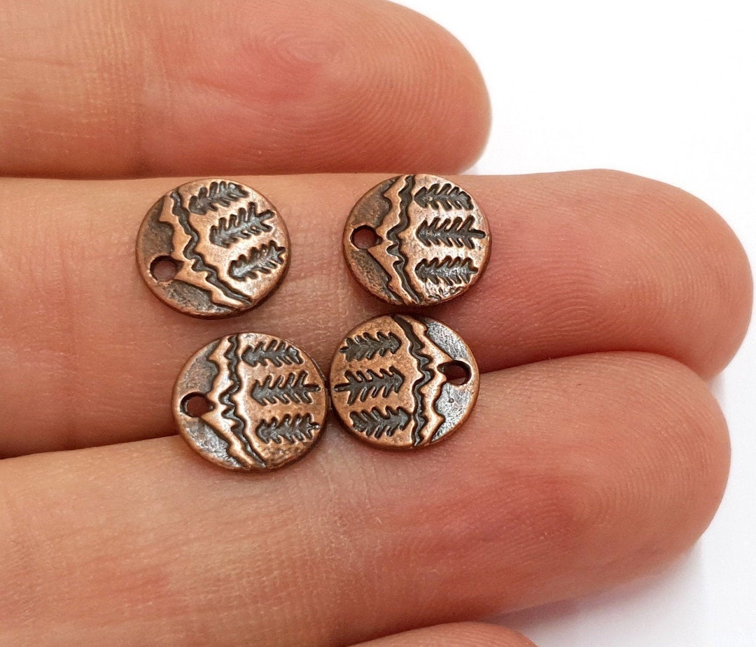 Copper Charms Antique Copper Plated Charms (10mm) G19735 - Etsy