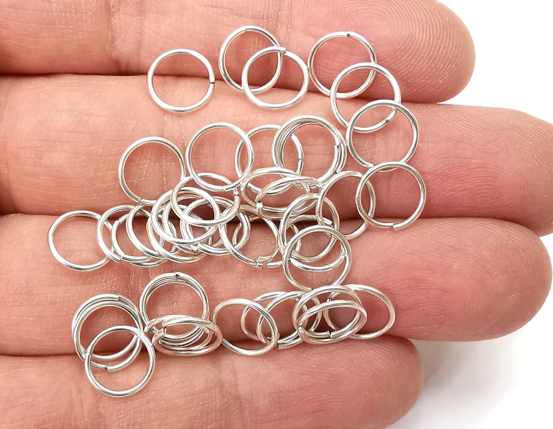 Silver Jumpring Antique Silver Plated Brass Thin Jumpring ,findings (9 ...