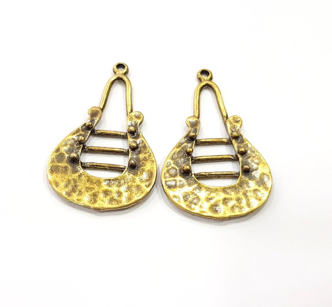 2 Antique Bronze Charm Antique Bronze Plated Metal (53x31mm) G27272 - Etsy