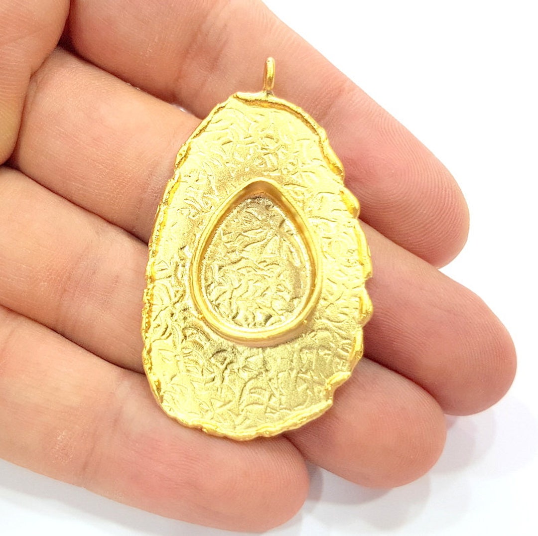 Gold Pendant Blank Necklace Blank Resin Blank Mosaic Blank İnlay Blank ...