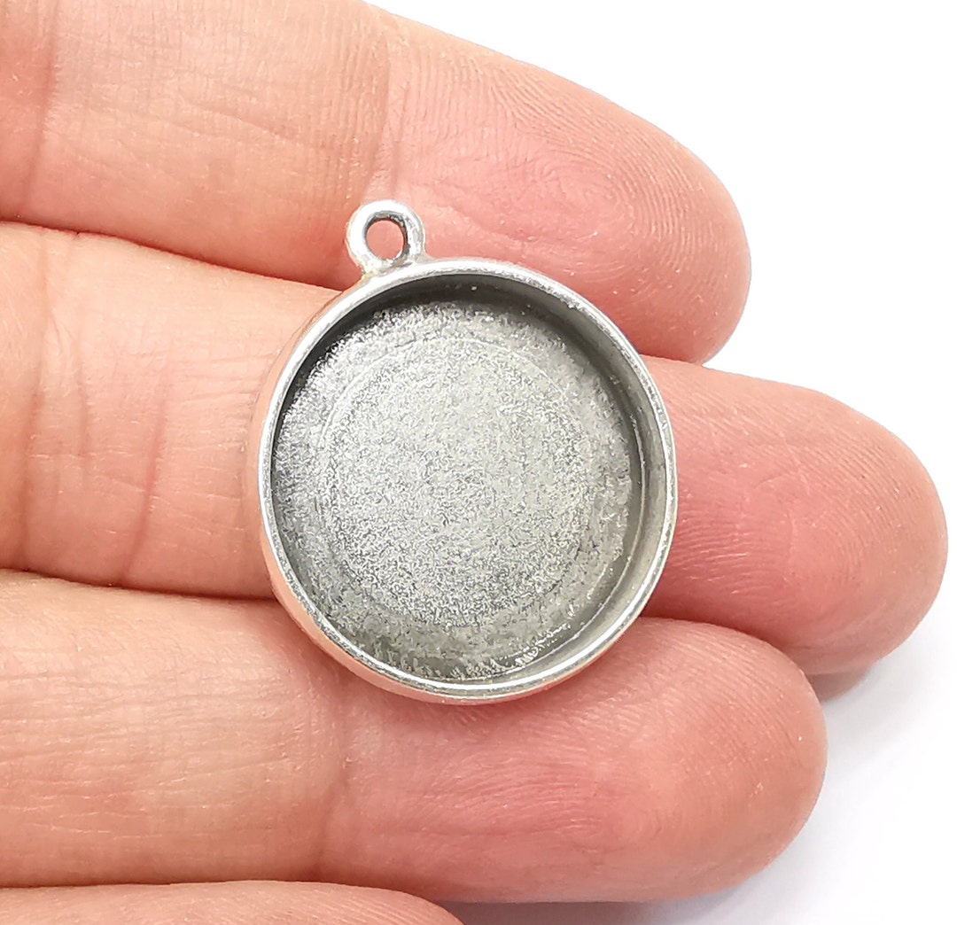 Round Pendant Blanks, Resin Bezel Bases, Mosaic Mountings, Dry Flower ...