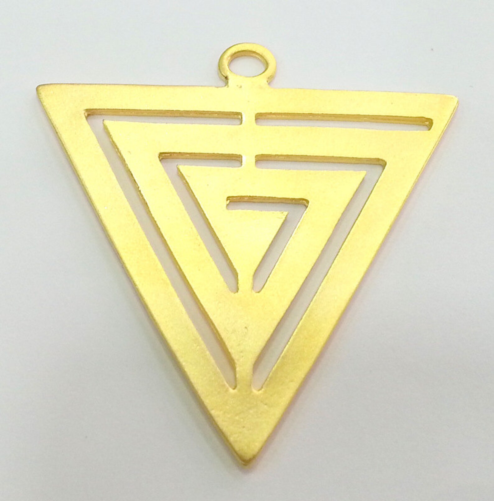 Gold Pendant Triangle Pendants Gold Plated Metal 60x55 Mm - Etsy