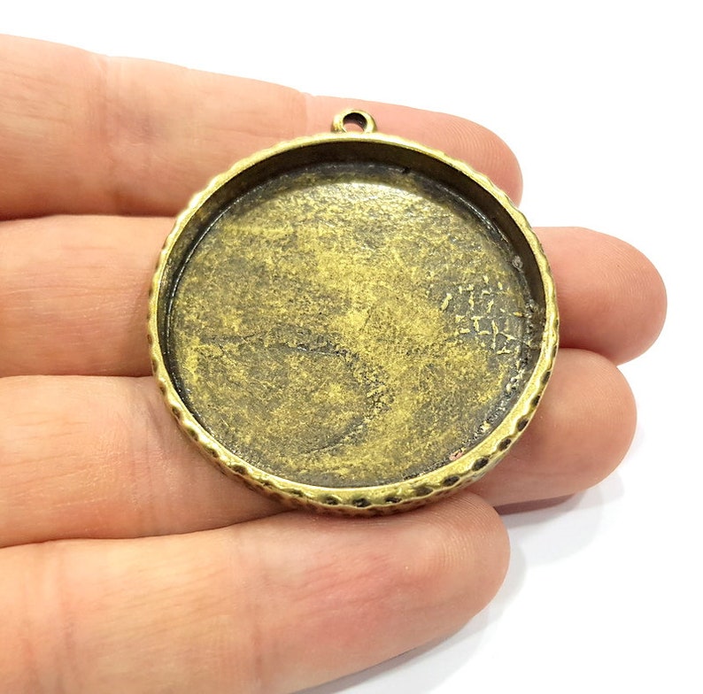Hammered Base Resin Base Pendant Blank Inlay Blank Mosaic Blank Bezel ...